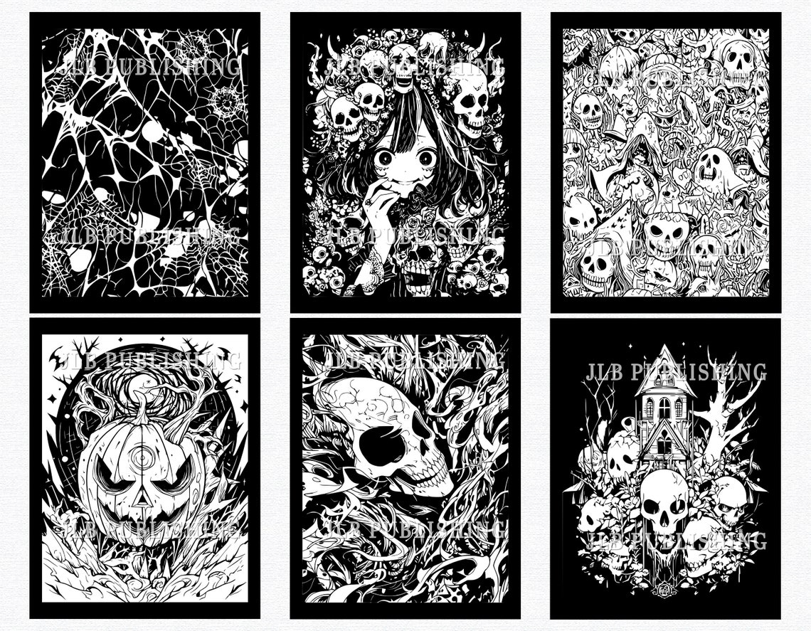 40 Anime Fright Night Coloring Pages Adult Coloring Book Download ...