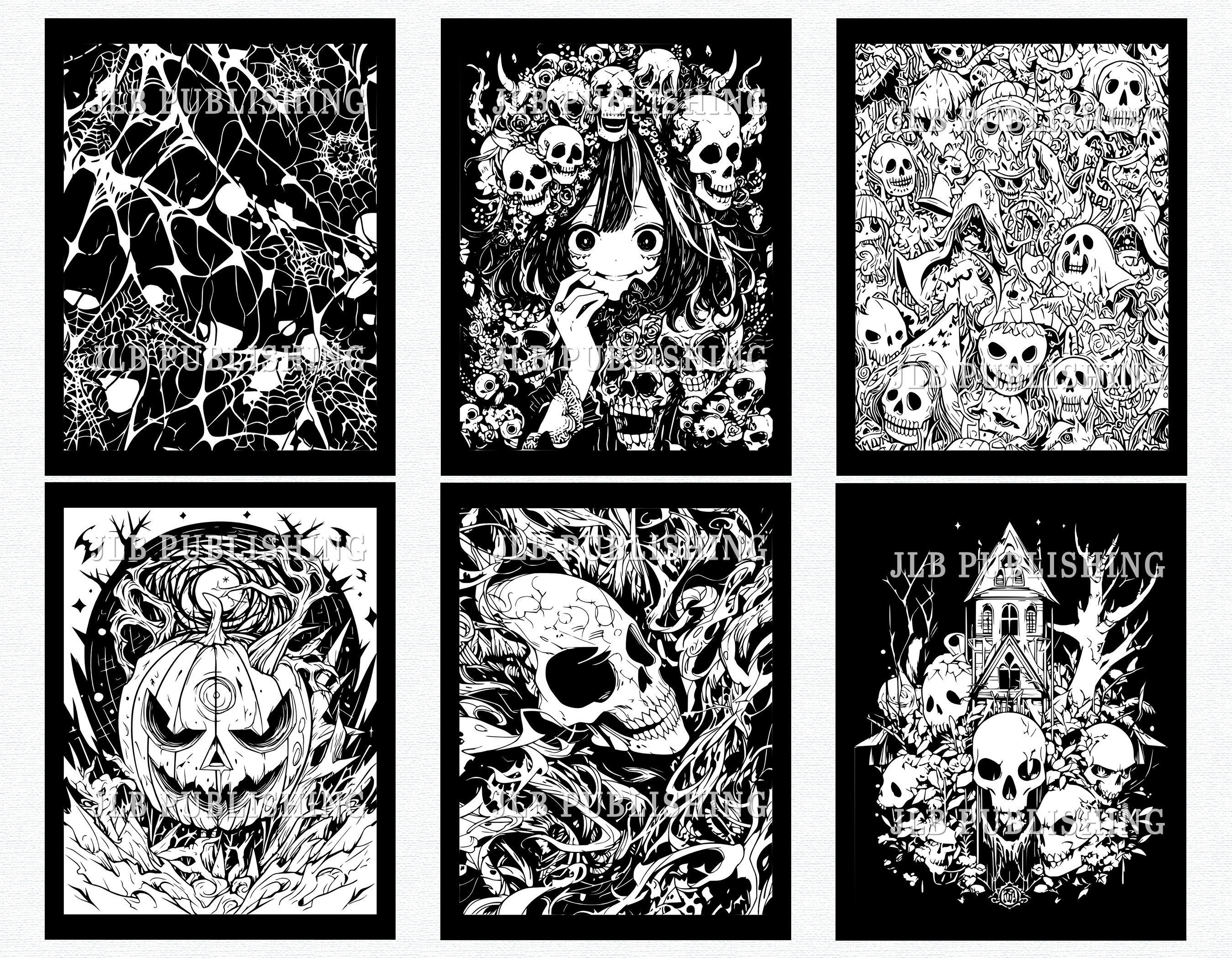 40 Anime Fright Night Coloring Pages Adult Coloring Book Download ...