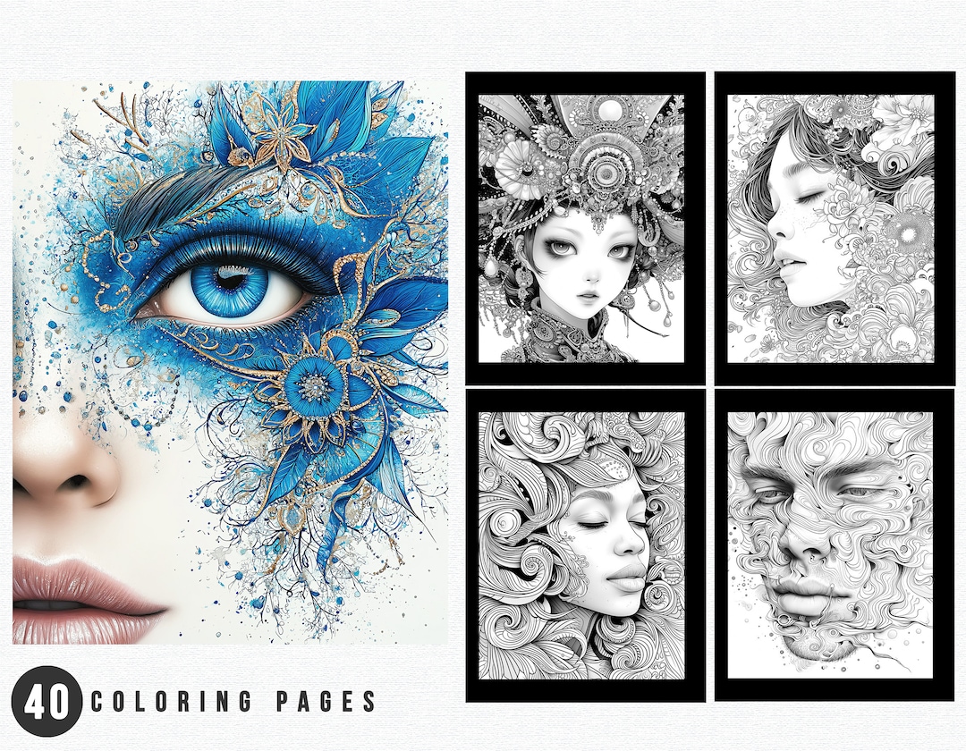 40 Whisper of Nature Coloring Pages Set 1 | Kid Coloring Book Download ...