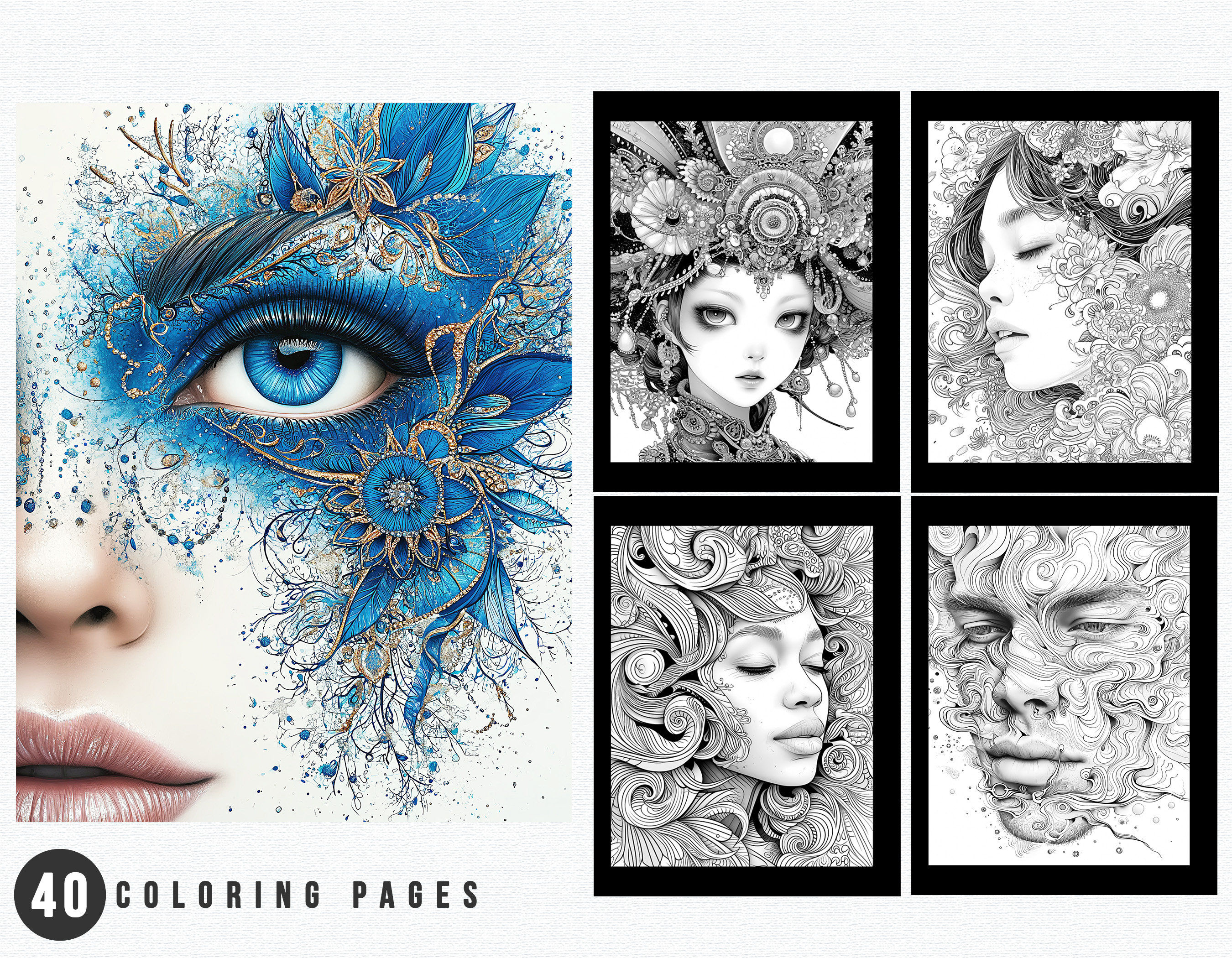 40 Whisper of Nature Coloring Pages Set 1 Kid Coloring Book Download ...