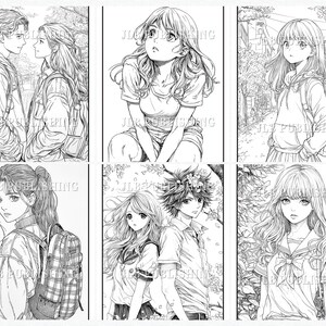 40 Grayscale Gauken Anime Coloring Pages Adult Coloring Book Printable ...
