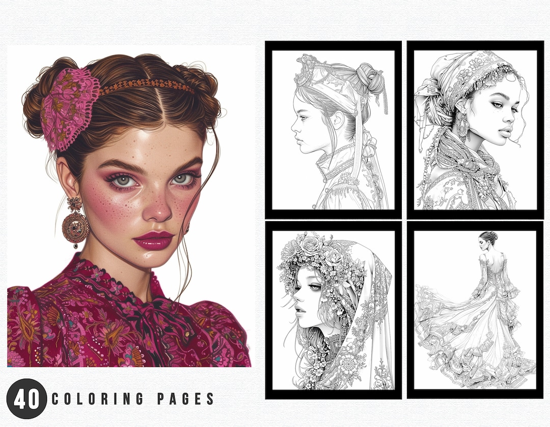 40 Fashion Flashback 2000s Grayscale Coloring Pages | Adult Coloring ...