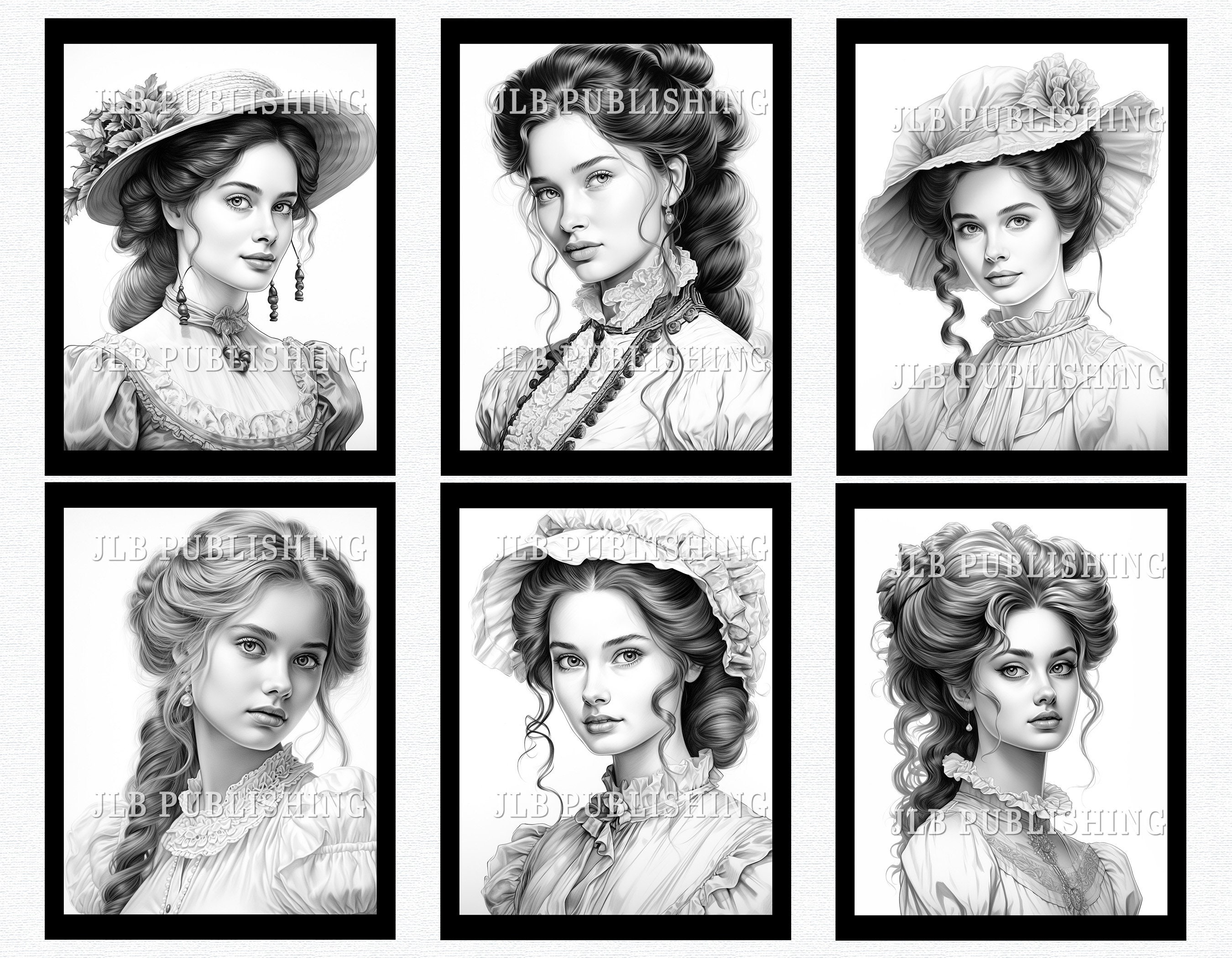 40 Southern Belle Coloring Pages Adult Coloring Book Download Printable ...