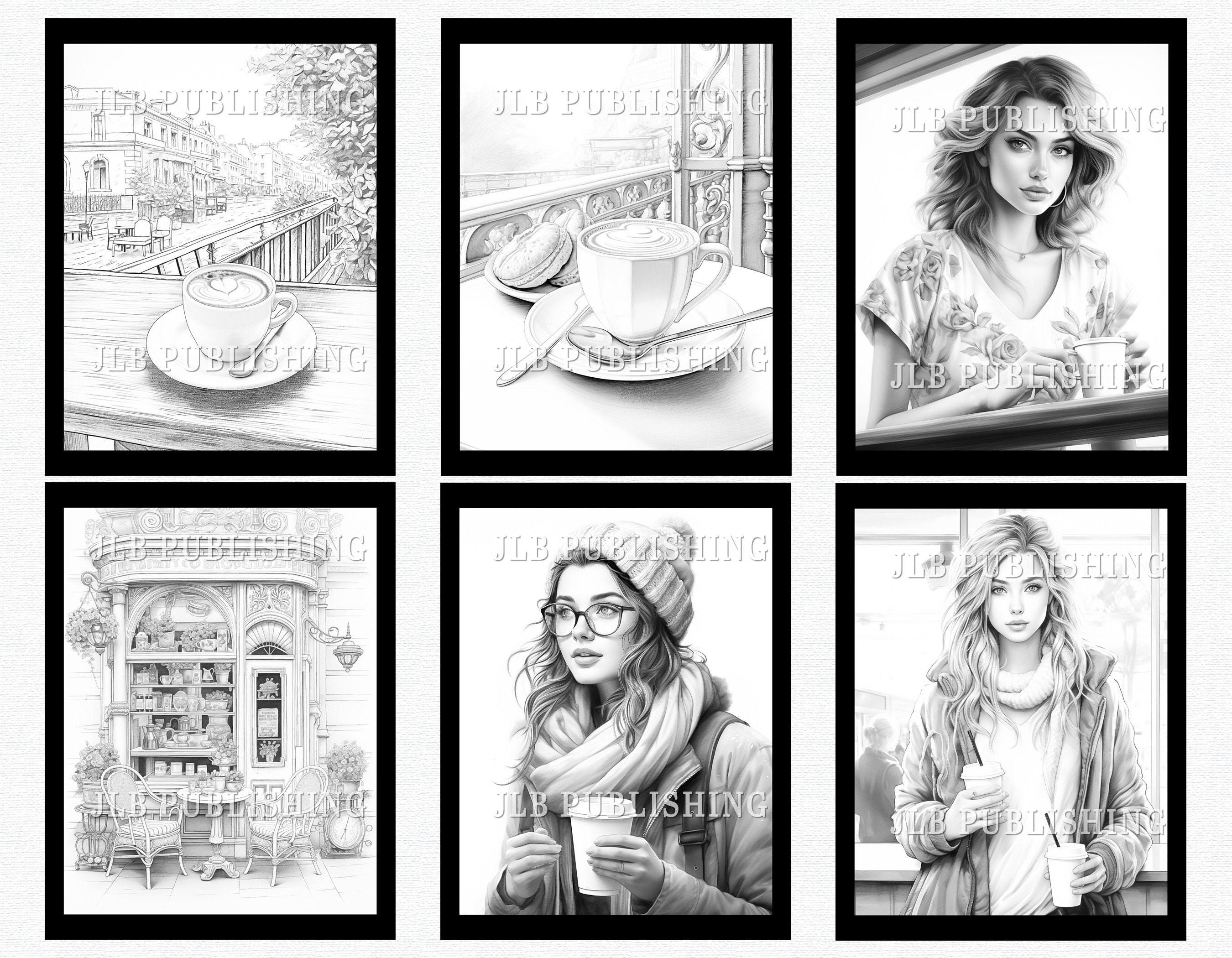 30 Cafe Chronicles Coloring Pages | Adult Coloring Book Download ...