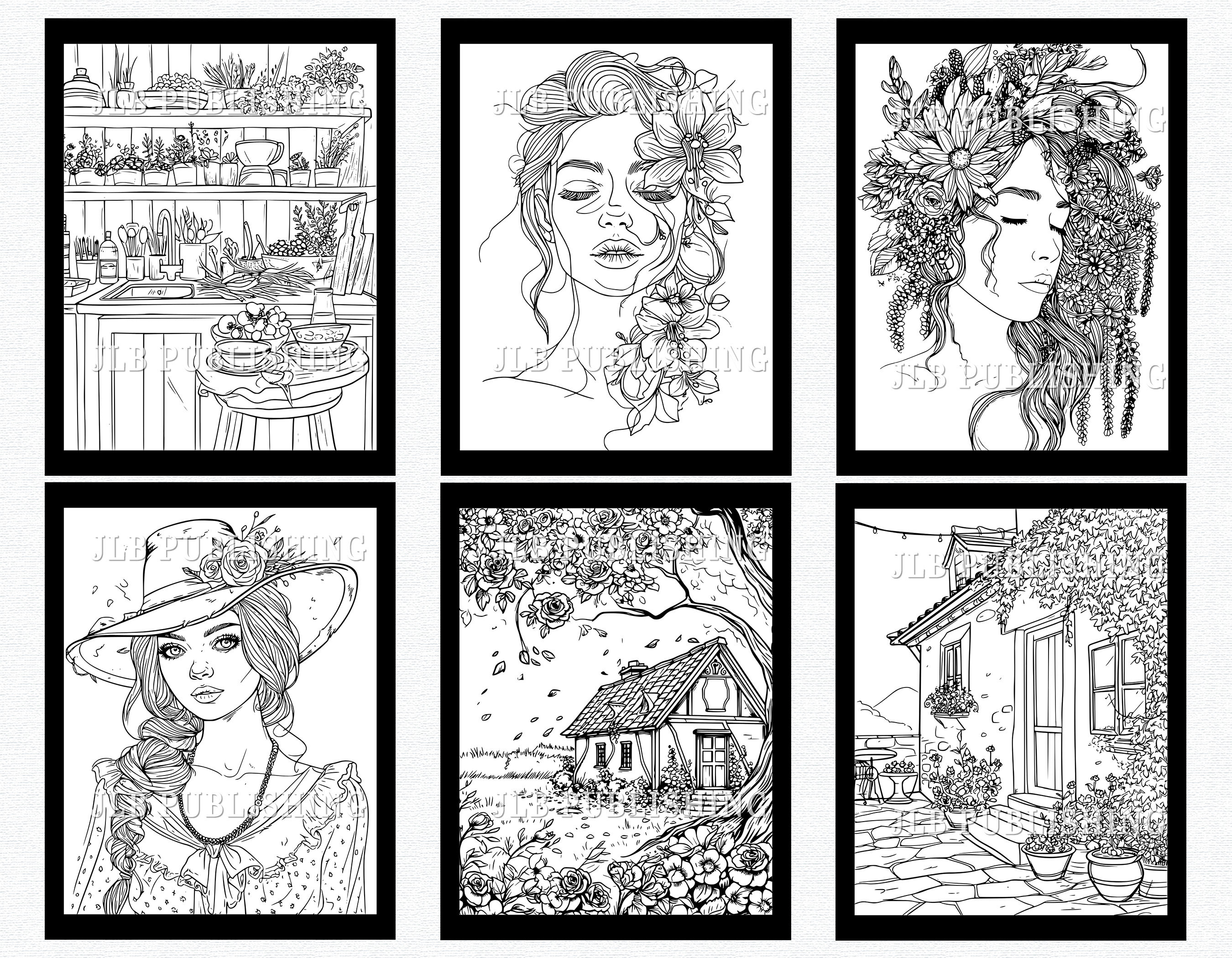 40 Cottagecore Coloring Pages Kid Coloring Book Download Printable Page ...