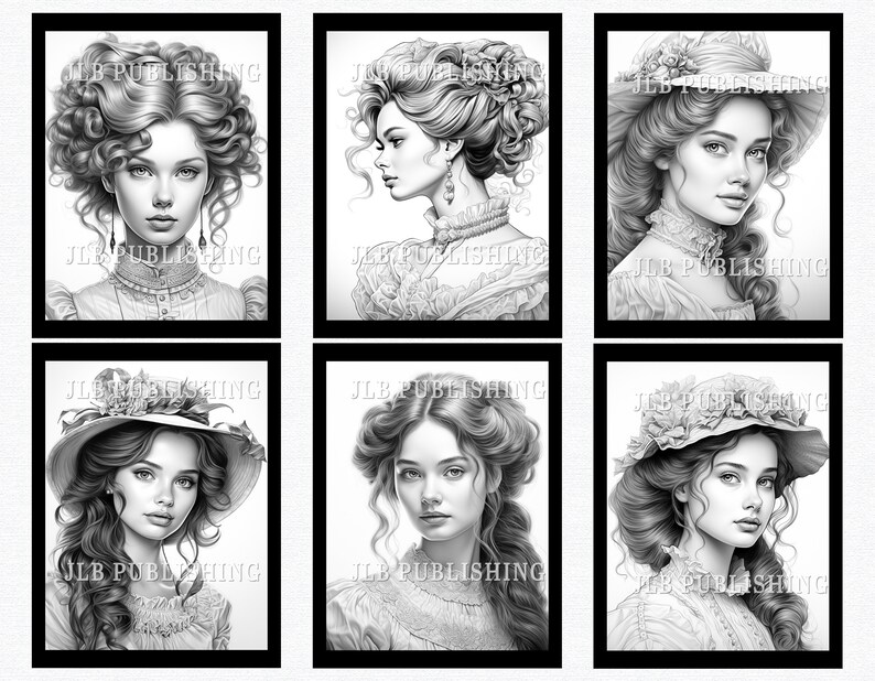 40 Southern Belle Coloring Pages Adult Coloring Book Download Printable ...