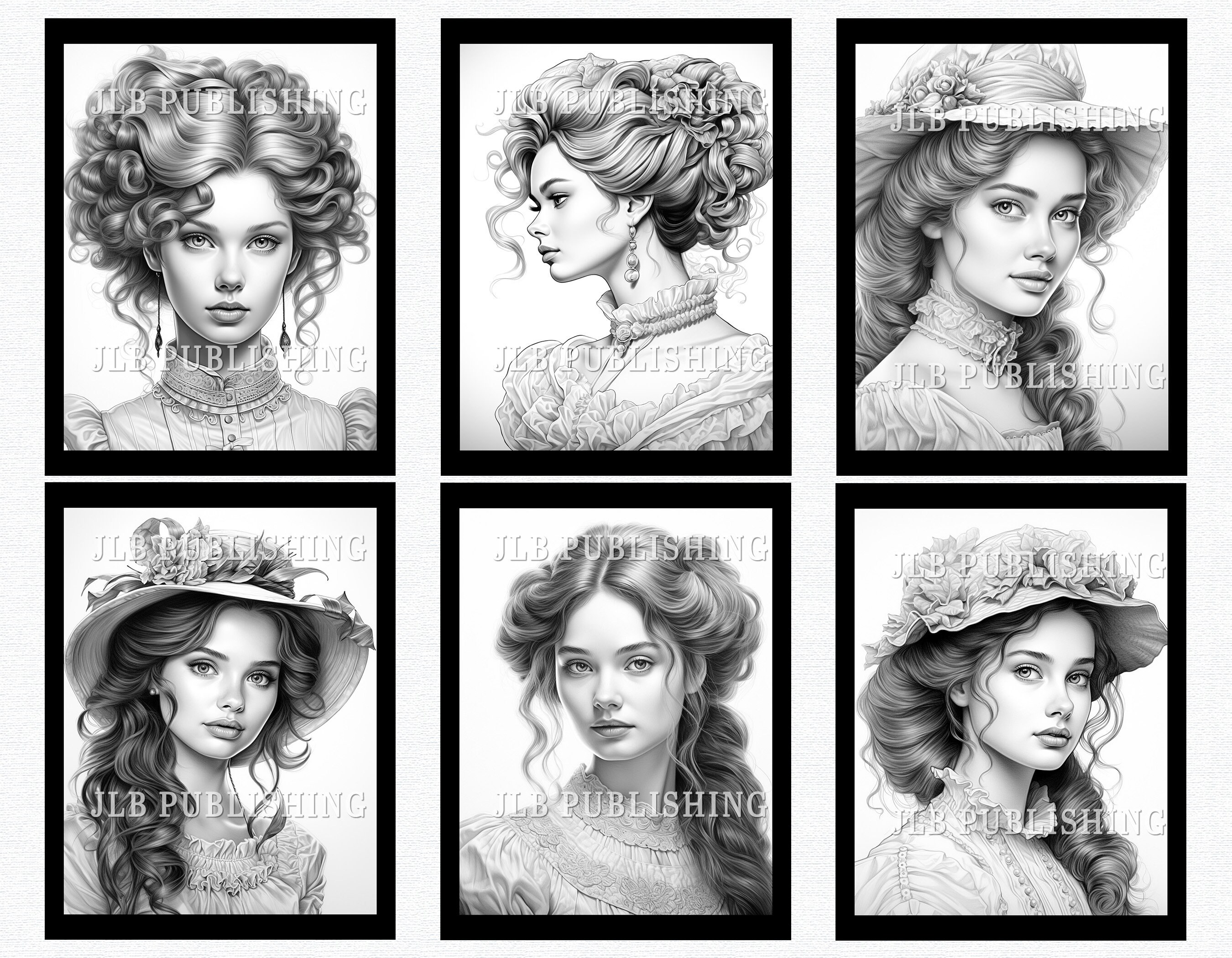 40 Southern Belle Coloring Pages Adult Coloring Book Download Printable ...