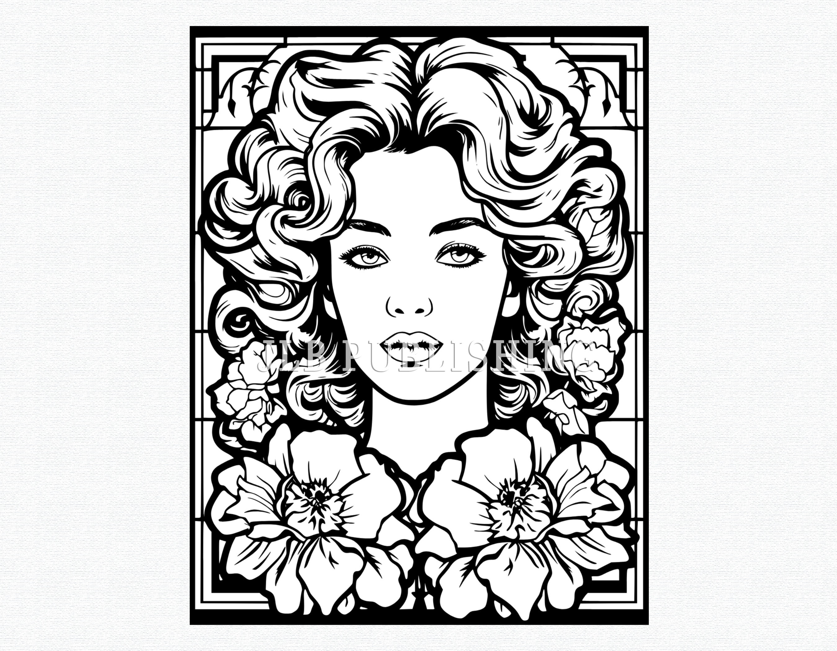 50 Art Deco World Set 1 Coloring Pages Adult Coloring Book Etsy