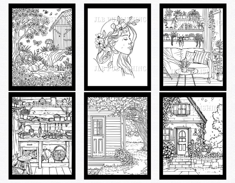 40 Cottagecore Coloring Pages Kid Coloring Book Download Printable Page ...