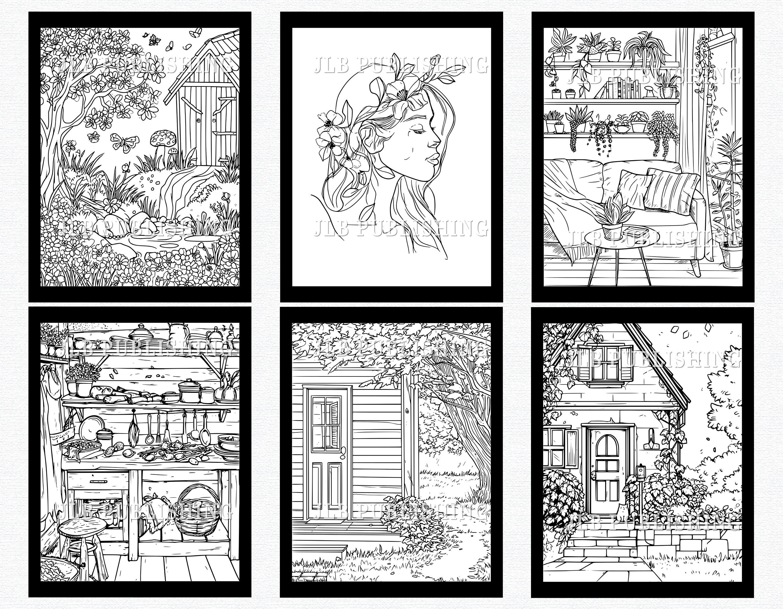 40 Cottagecore Coloring Pages Kid Coloring Book Download Printable Page ...