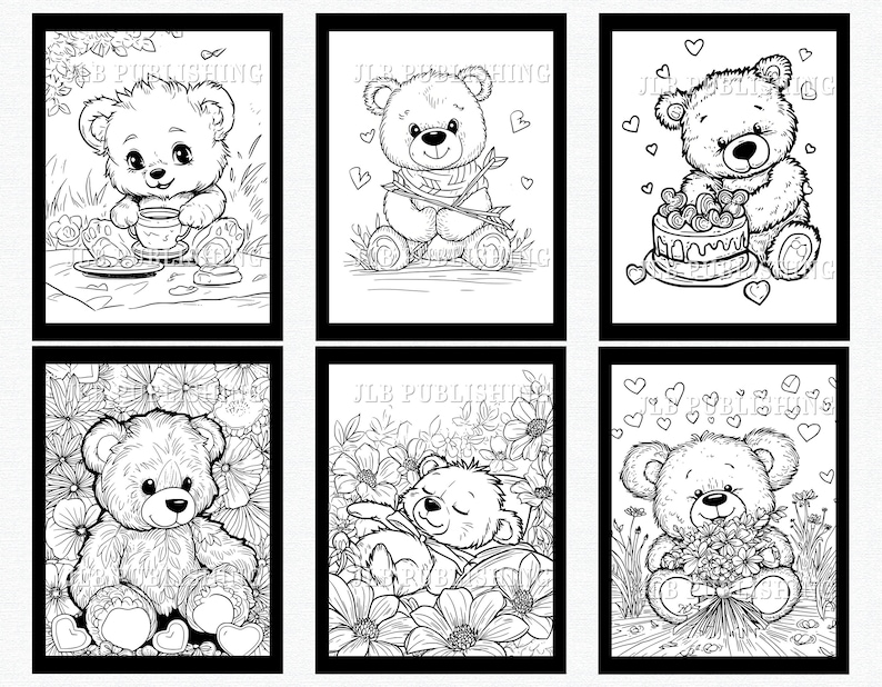 40 Teddy Bear Hearts Coloring Pages | Kid Coloring Book Download ...