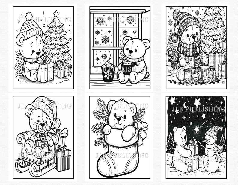 30 Teddy Bear Christmas Diaries Christmas Printable - Etsy