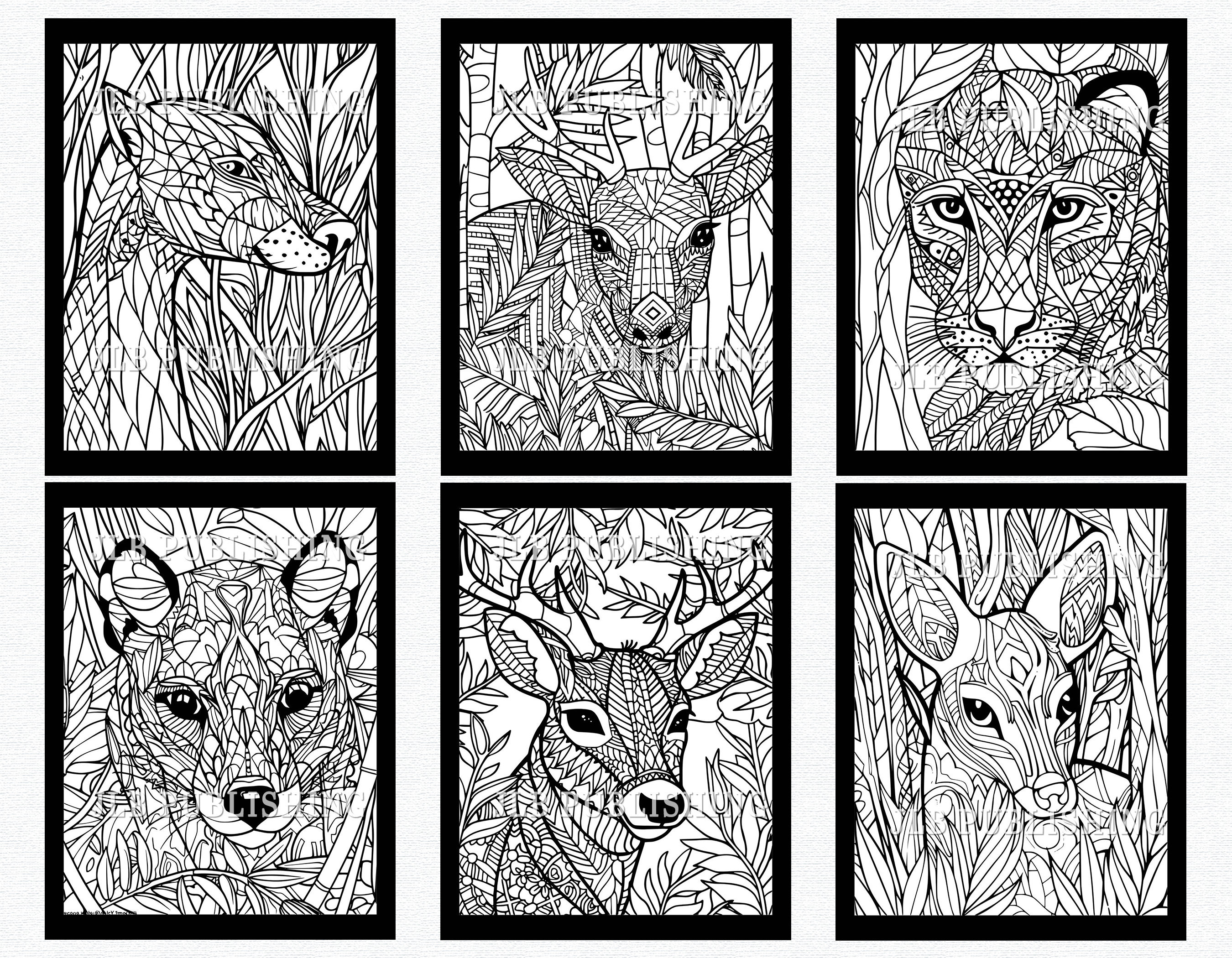 40 Mandala Animal Art Coloring Pages Adult Kid Coloring Book Download ...