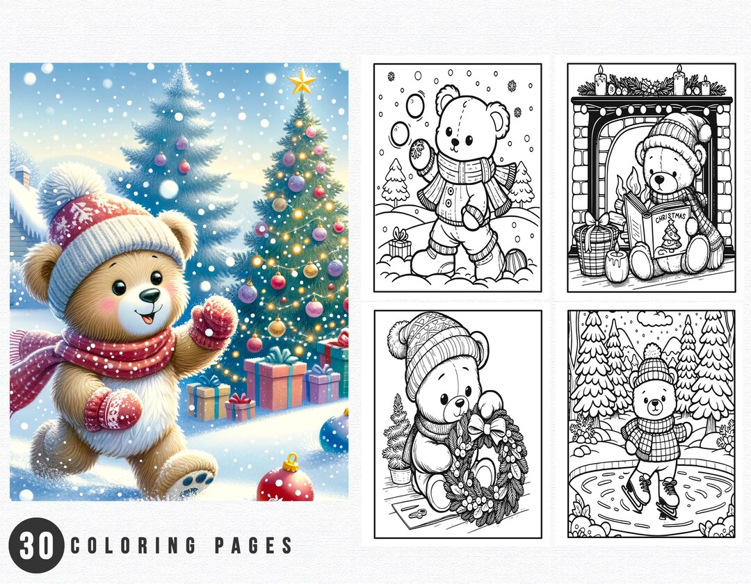 30 Teddy Bear Christmas Diaries, Christmas Printable, Christmas Games ...