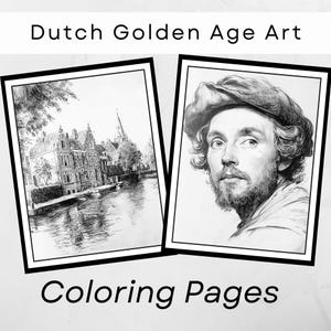 Dutch Golden Age Art Coloring Book, 28 Pages (PDF Pattern) - Etsy