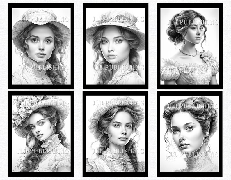 40 Southern Belle Coloring Pages Adult Coloring Book Download Printable ...