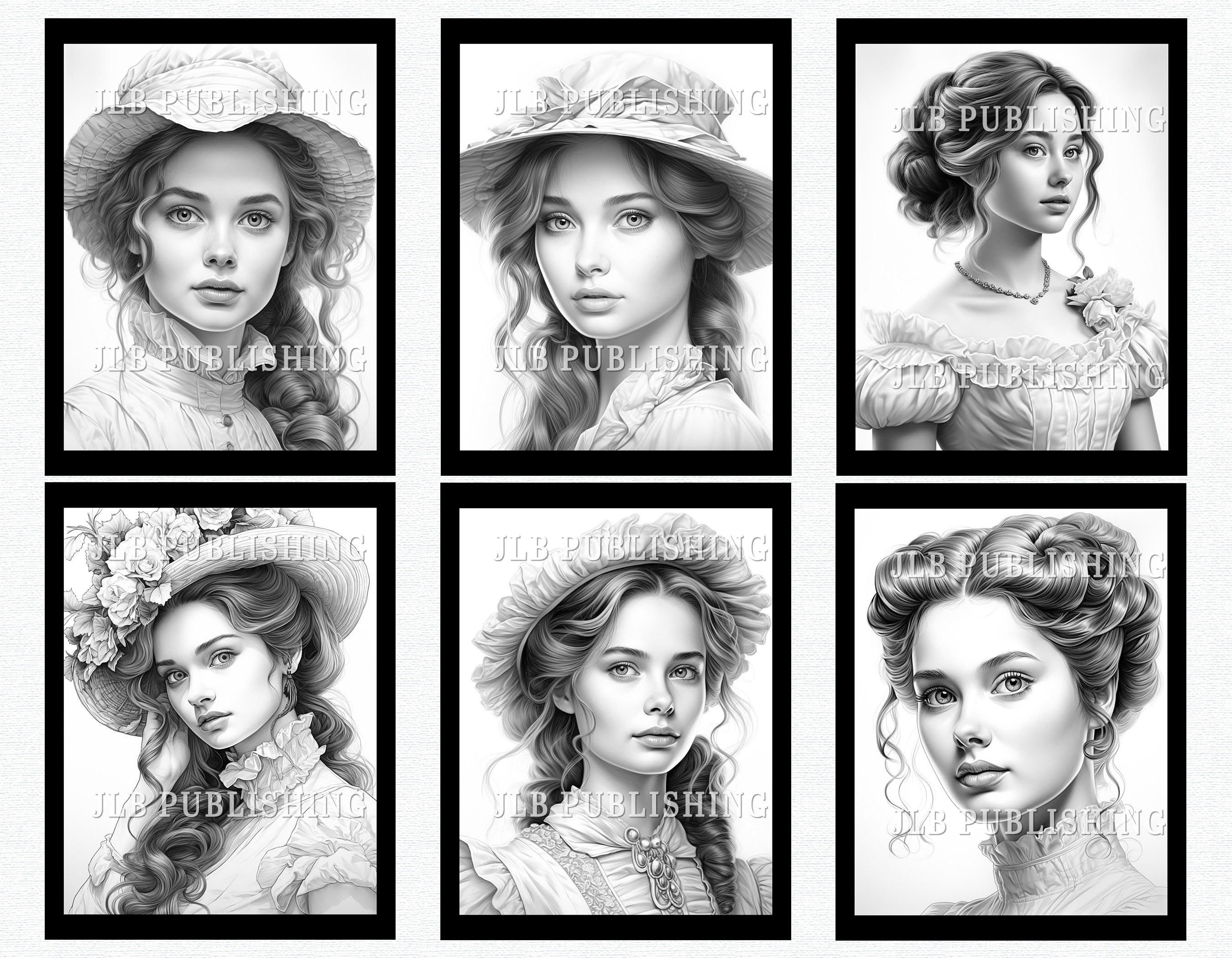 40 Southern Belle Coloring Pages Adult Coloring Book Download Printable ...