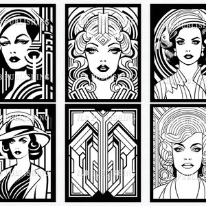 40 World of Art Deco Coloring Pages | Adult Coloring Book Download ...