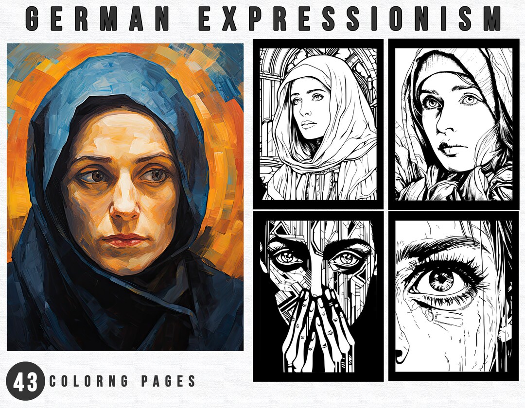 43 German Expressionism Coloring Pages | Adult Coloring Book Download ...