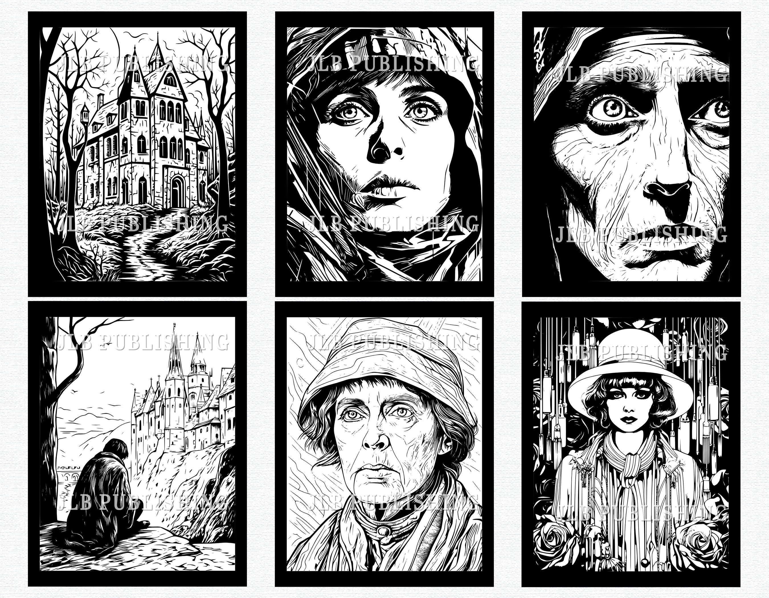 German Expressionism Coloring Book | 43 Printable Pages (PDF) - Etsy