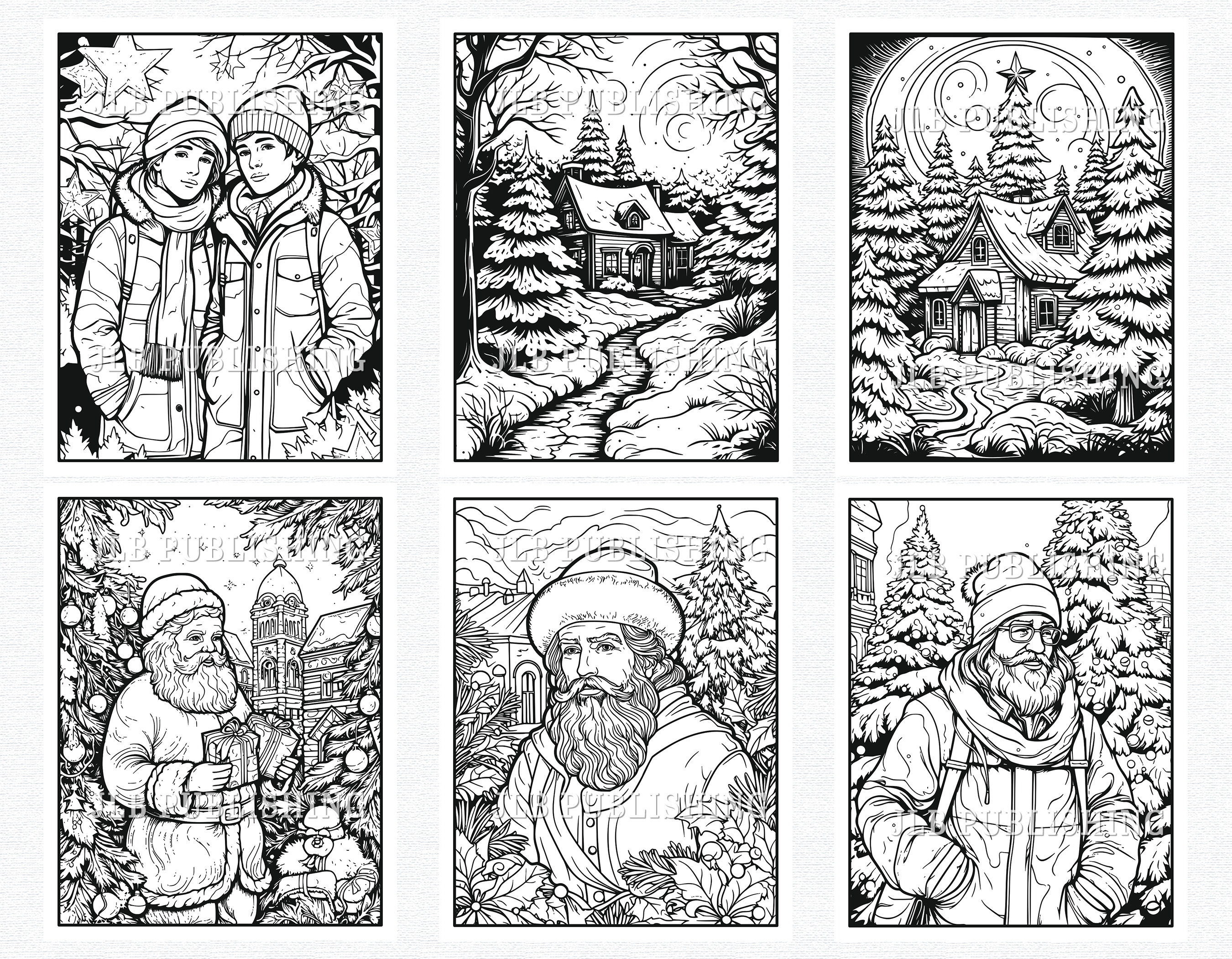 40 Noel Nostalgia Coloring Pages Adult Kid Coloring Book Download ...
