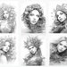 40 Grayscale Beautiful Sea Goddess Coloring Pages Adult Coloring Book ...