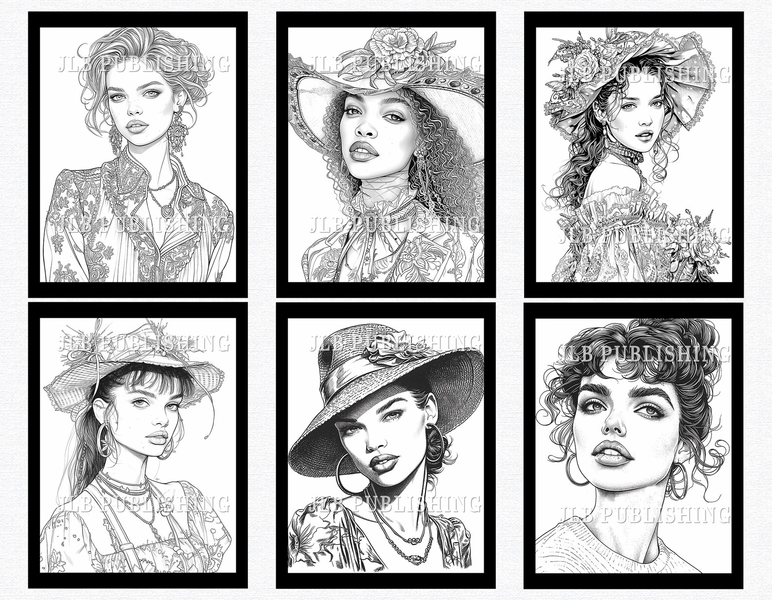 40 Fashion Flashback 1990s Grayscale Coloring Pages | Adult Coloring ...