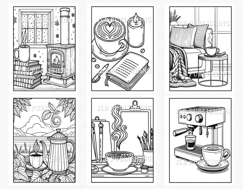 40 Java Journey Coffee Love Coloring Pages Adult Coloring Book Download ...