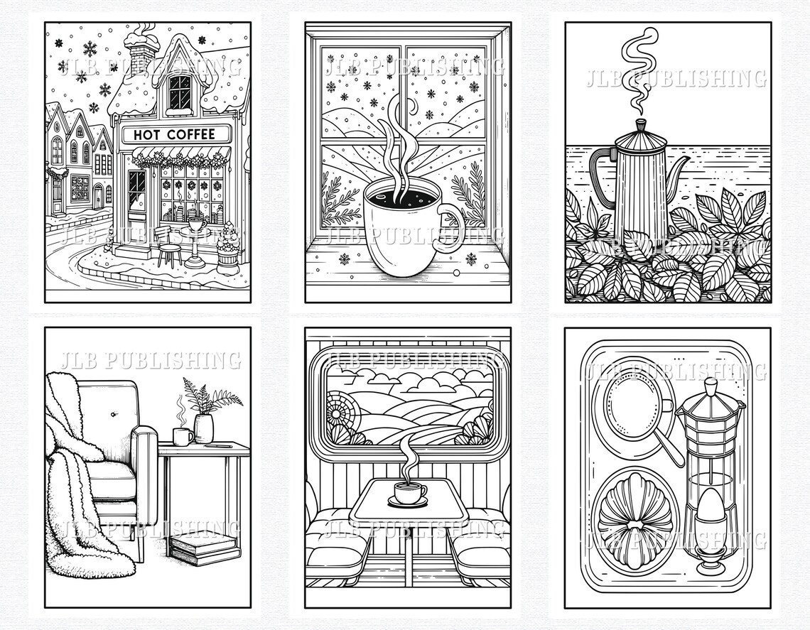 40 Java Journey Coffee Love Coloring Pages Adult Coloring Book Download ...