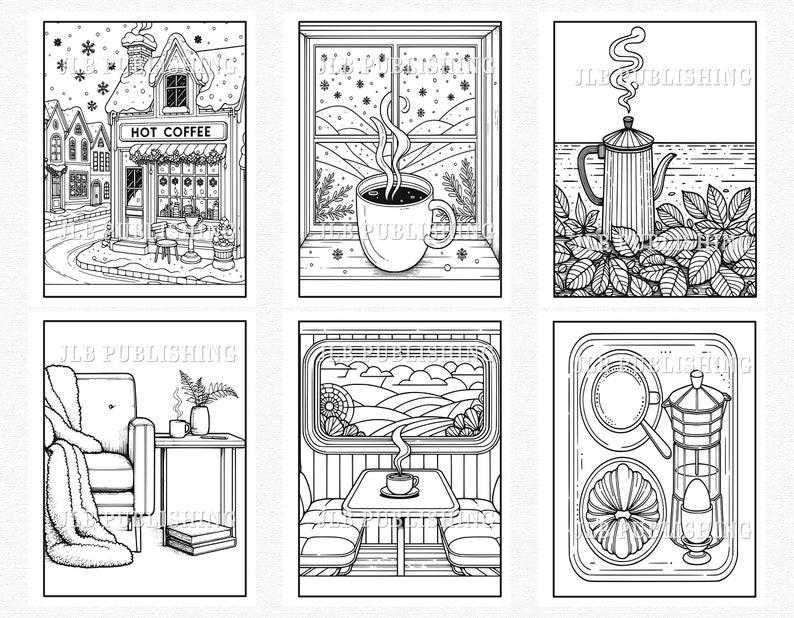 40 Java Journey Coffee Love Coloring Pages Adult Coloring Book Download ...