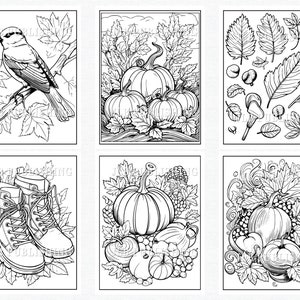 40 Autumn Wonder Coloring Pages Adult Kids Coloring Book Download ...