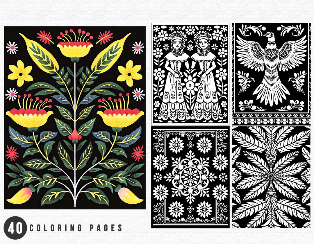 40 Ukrainian Folk Art Coloring Pages Adult Coloring Book Download ...