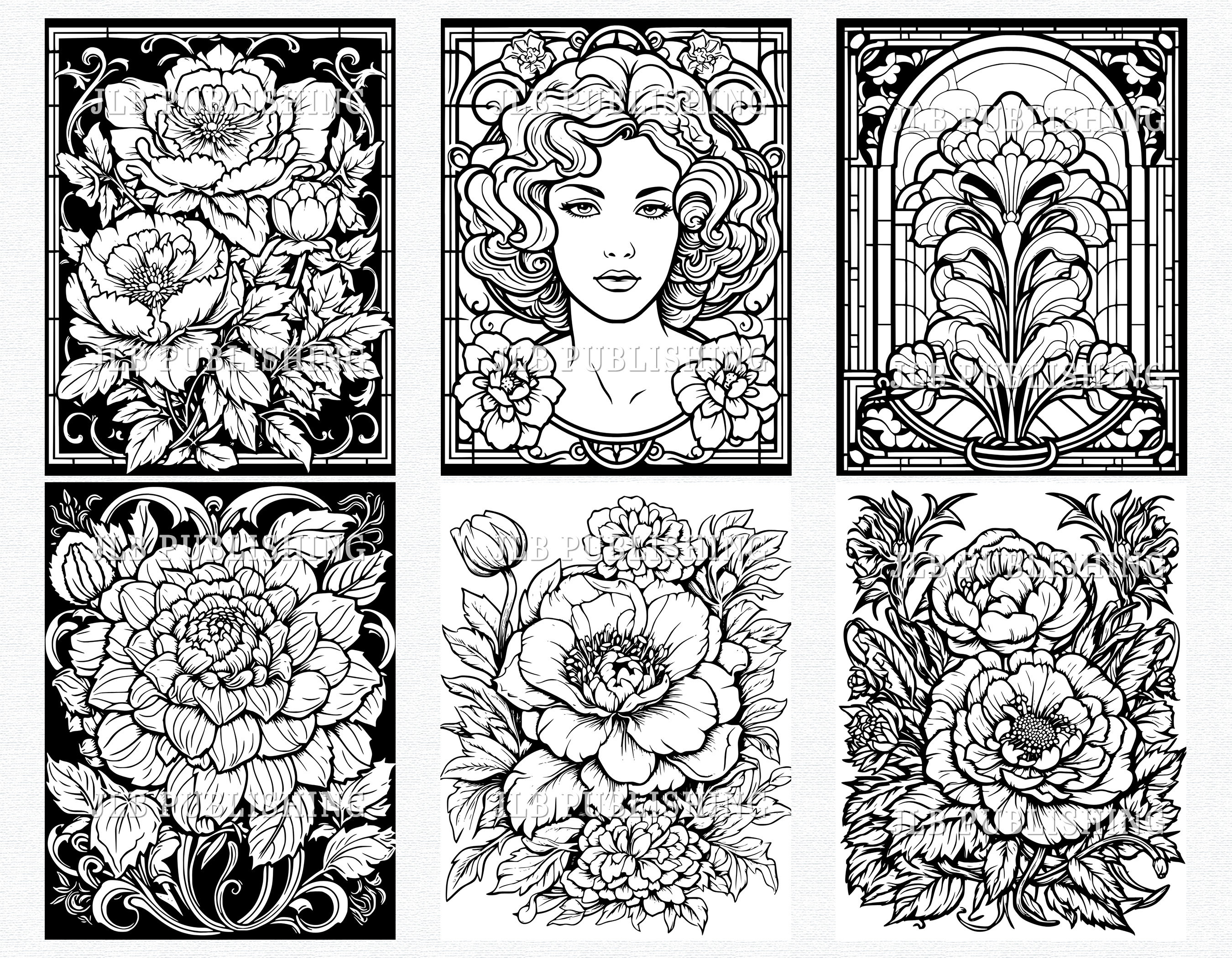 50 Art Deco World Set 1 Coloring Pages Adult Coloring Book - Etsy