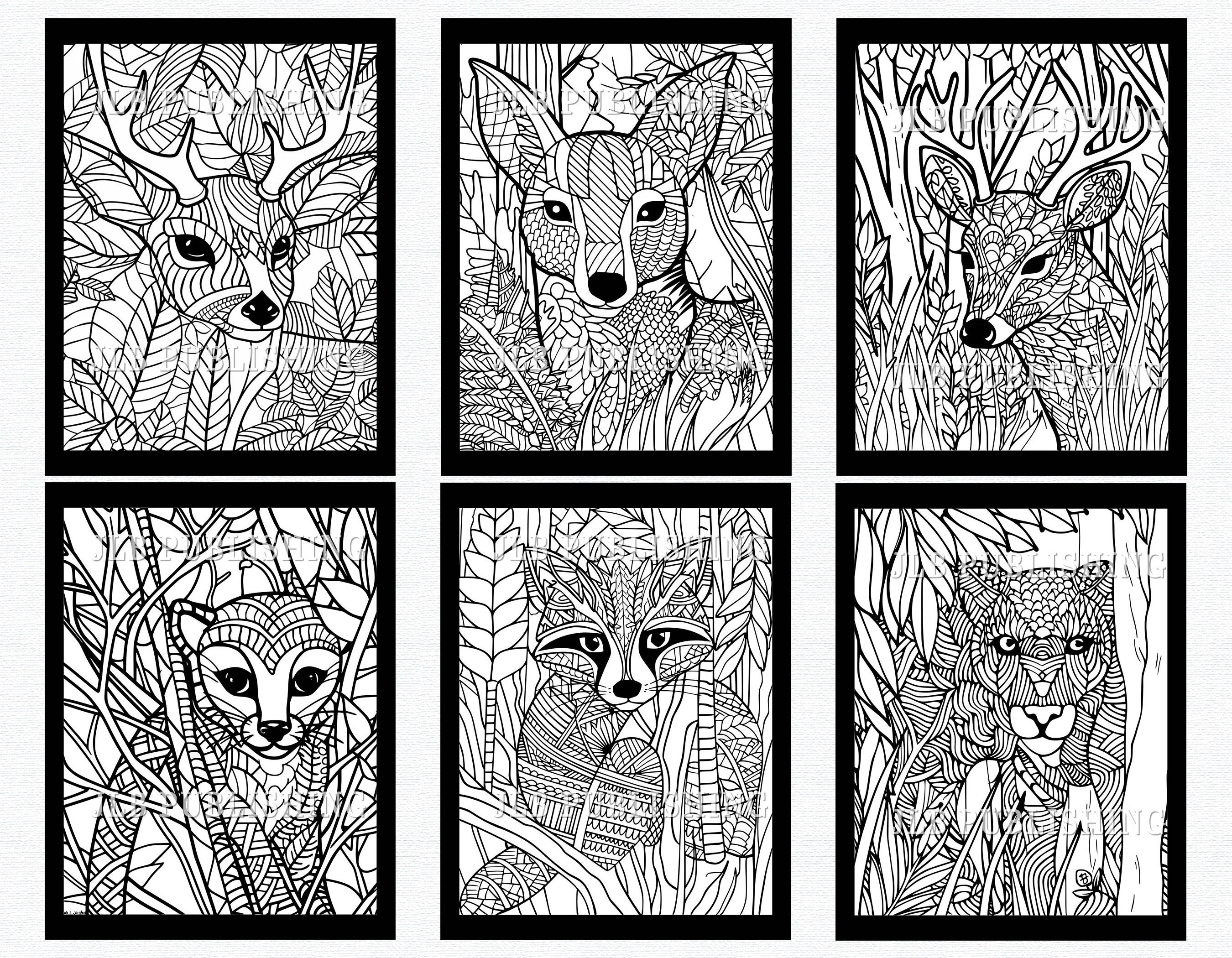 40 Mandala Animal Art Coloring Pages Adult Kid Coloring Book Download ...