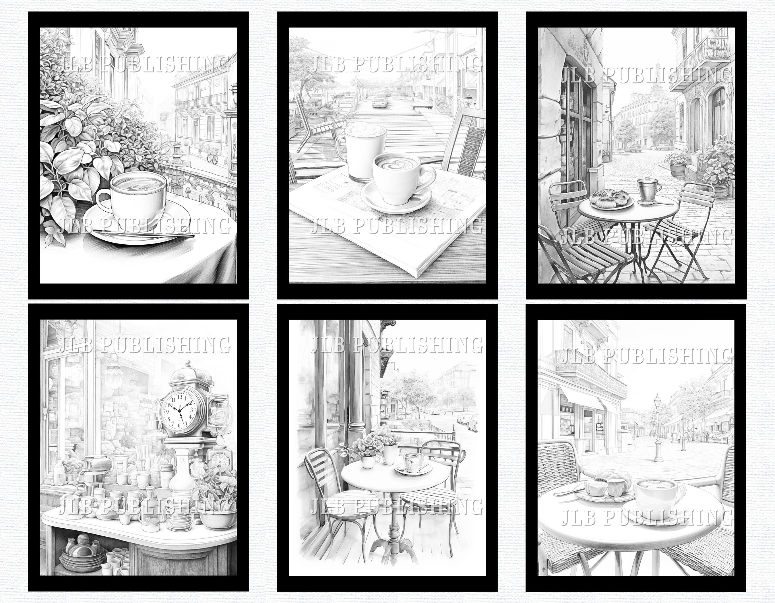 30 Cafe Chronicles Coloring Pages Adult Coloring Book Download ...