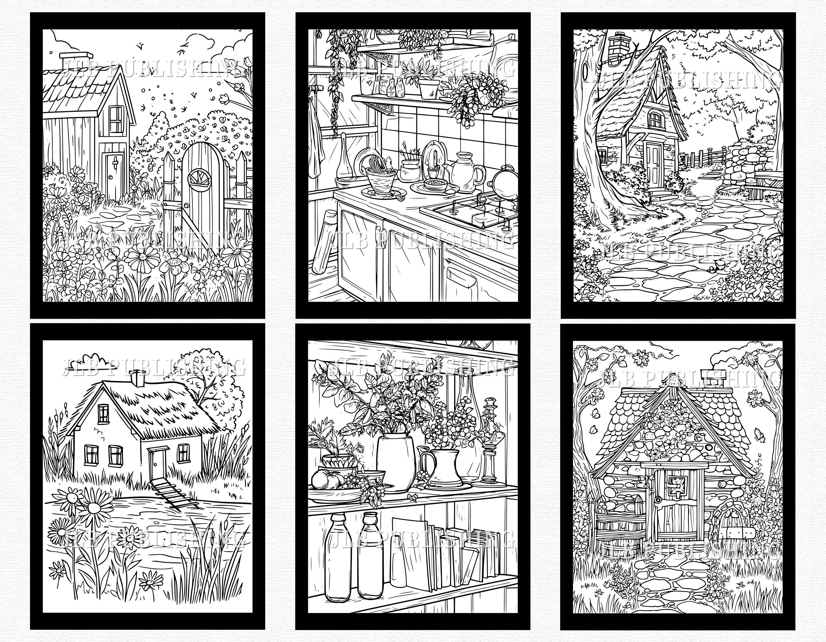 40 Cottagecore Coloring Pages Kid Coloring Book Download Printable Page ...