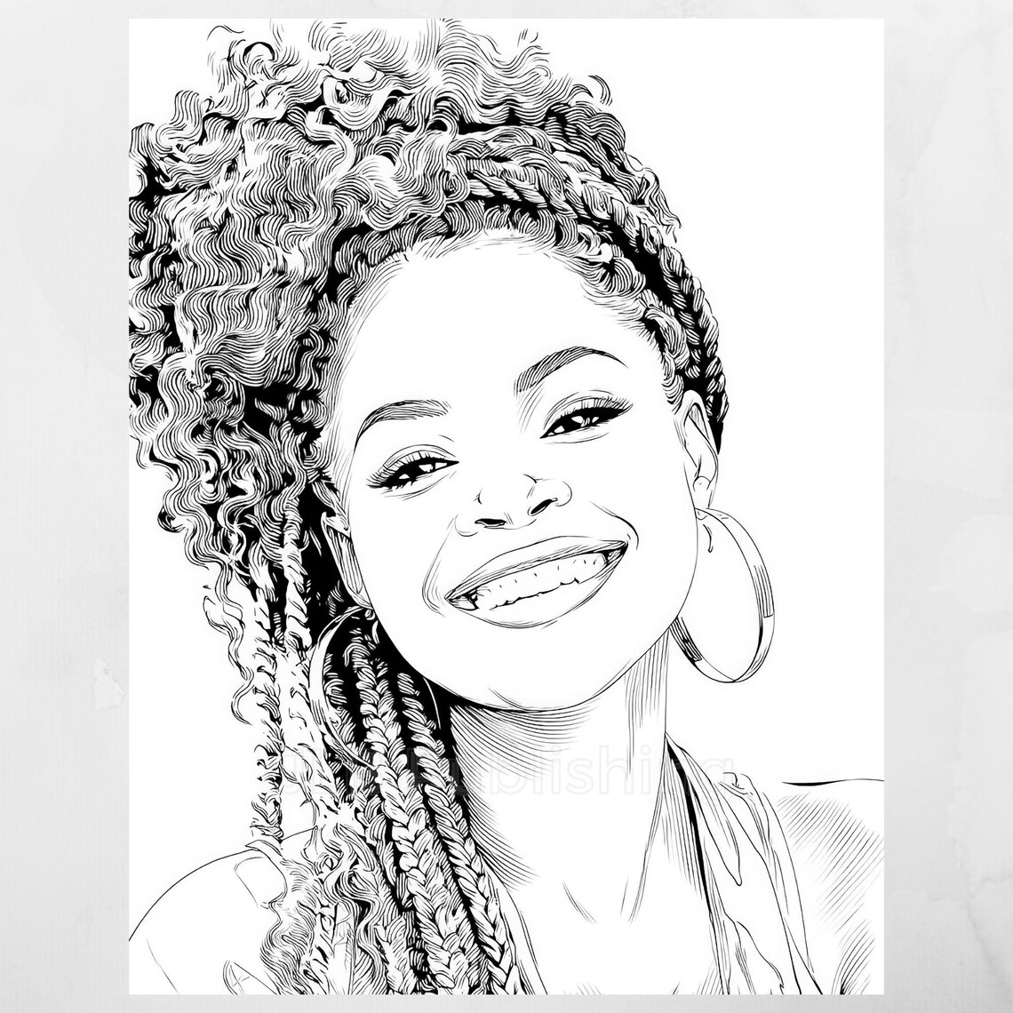 40 Beautiful Black Women Coloring Pages, African Beauty Portraits ...