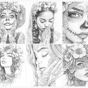 40 Grayscale Chicano Art Coloring Pages | Adult Coloring Book ...