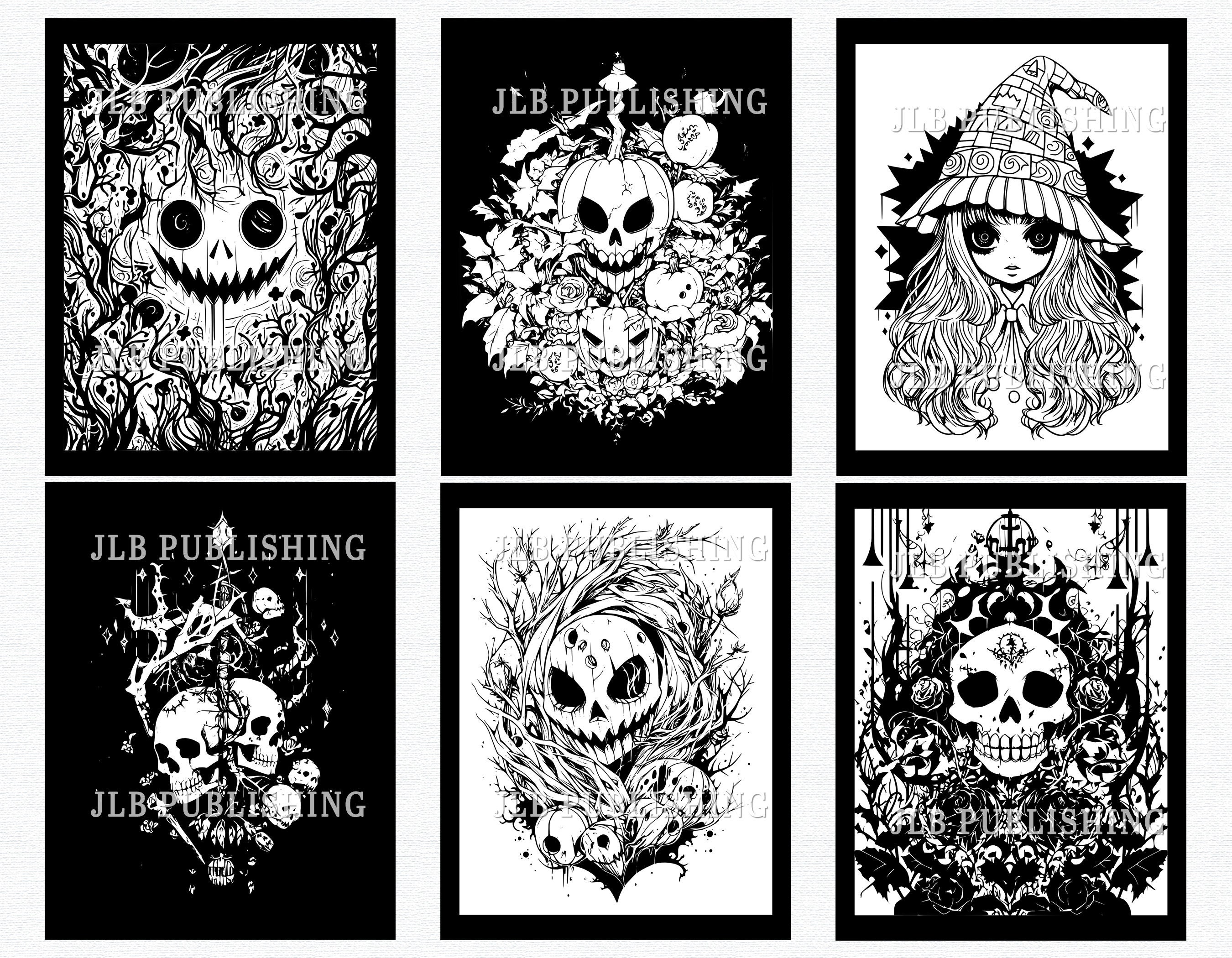 40 Anime Fright Night Coloring Pages Adult Coloring Book Download ...