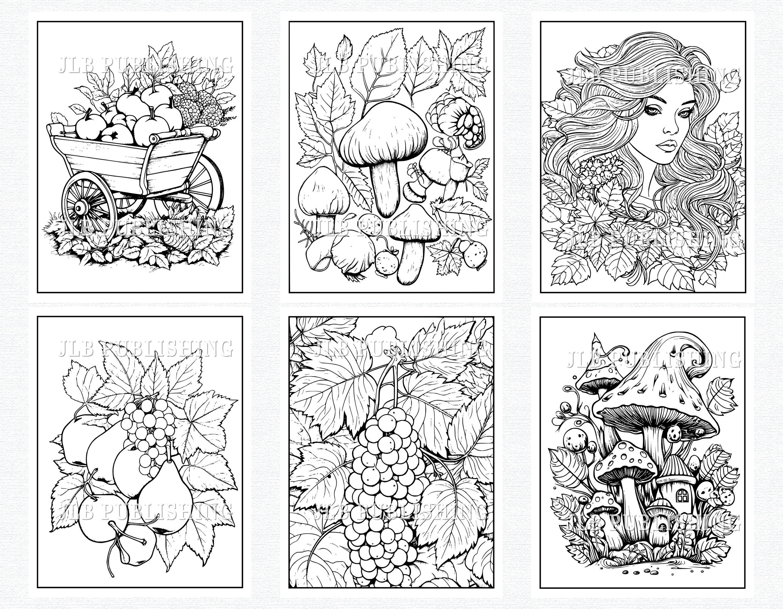 40 Autumn Wonder Coloring Pages Adult Kids Coloring Book Download ...