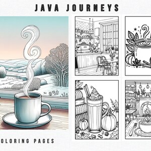 40 Java Journey Coffee Love Coloring Pages Adult Coloring Book Download ...
