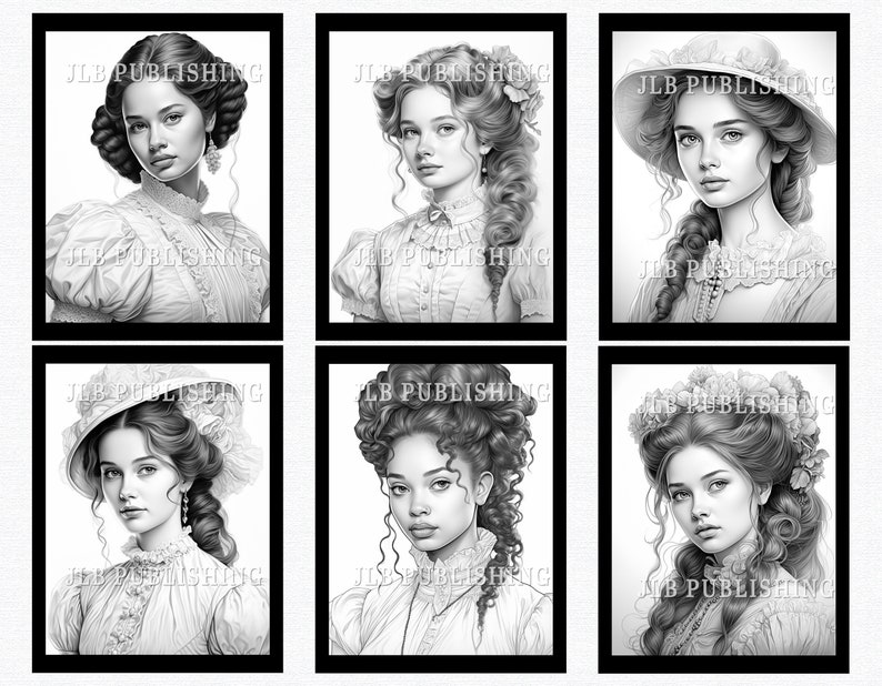 40 Southern Belle Coloring Pages Adult Coloring Book Download Printable ...