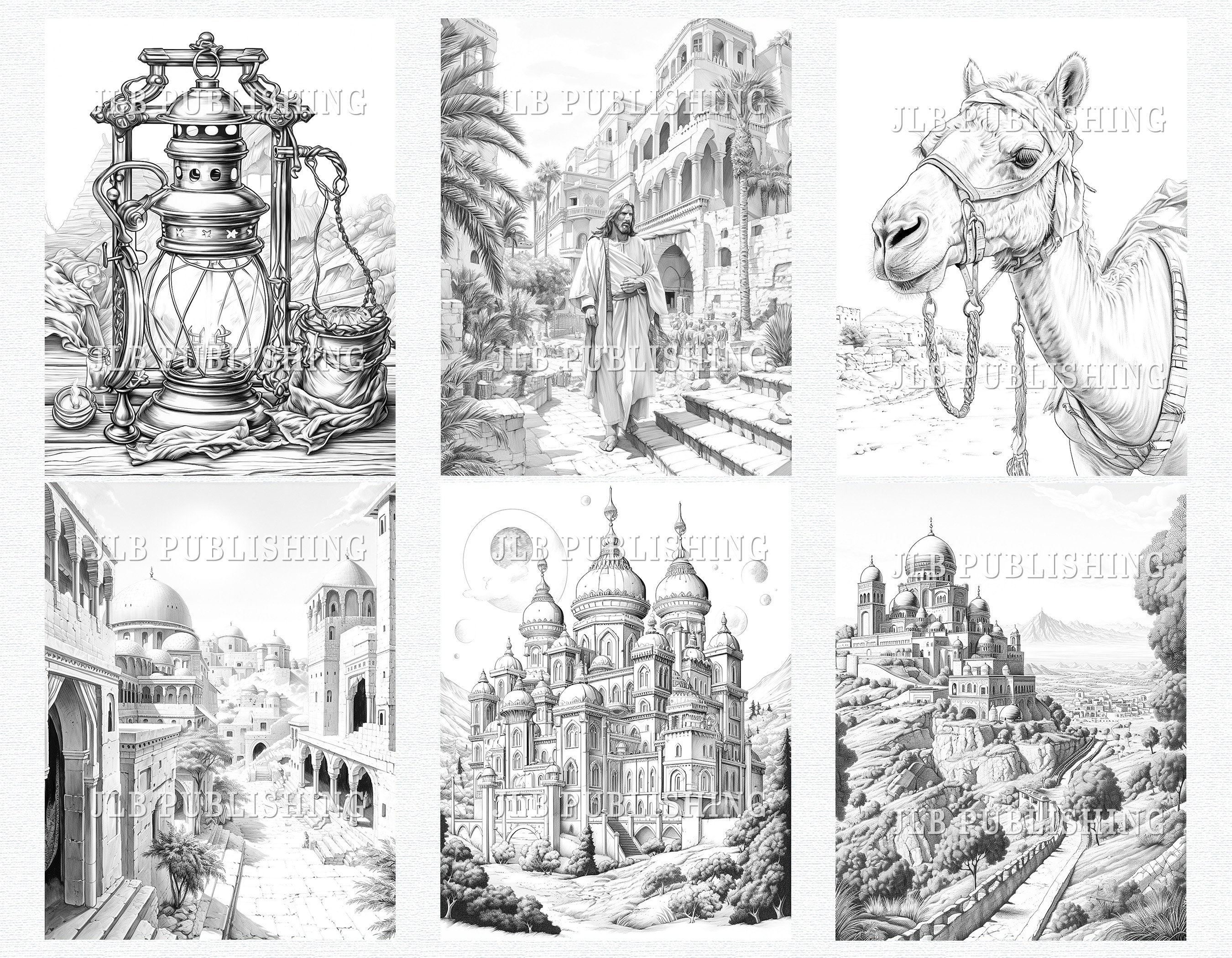 40 Arabian Nights Wonder Coloring Pages Adult Coloring Book Download ...