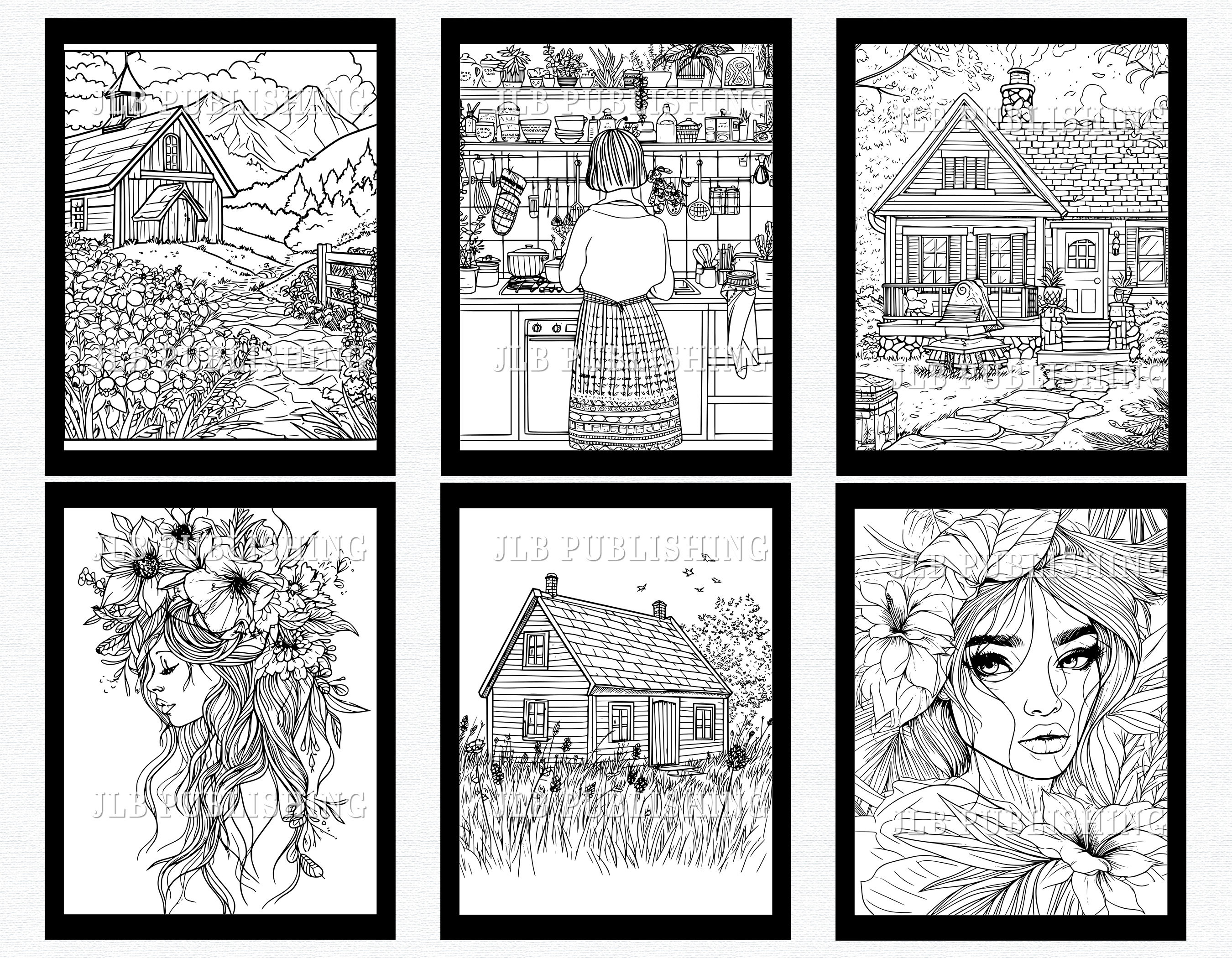 40 Cottagecore Coloring Pages Kid Coloring Book Download Printable Page ...