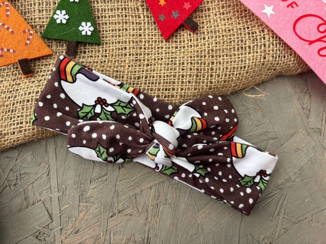 Rainbow Christmas Pudding Print Hair Band. Baby Girl Headband, Girls ...