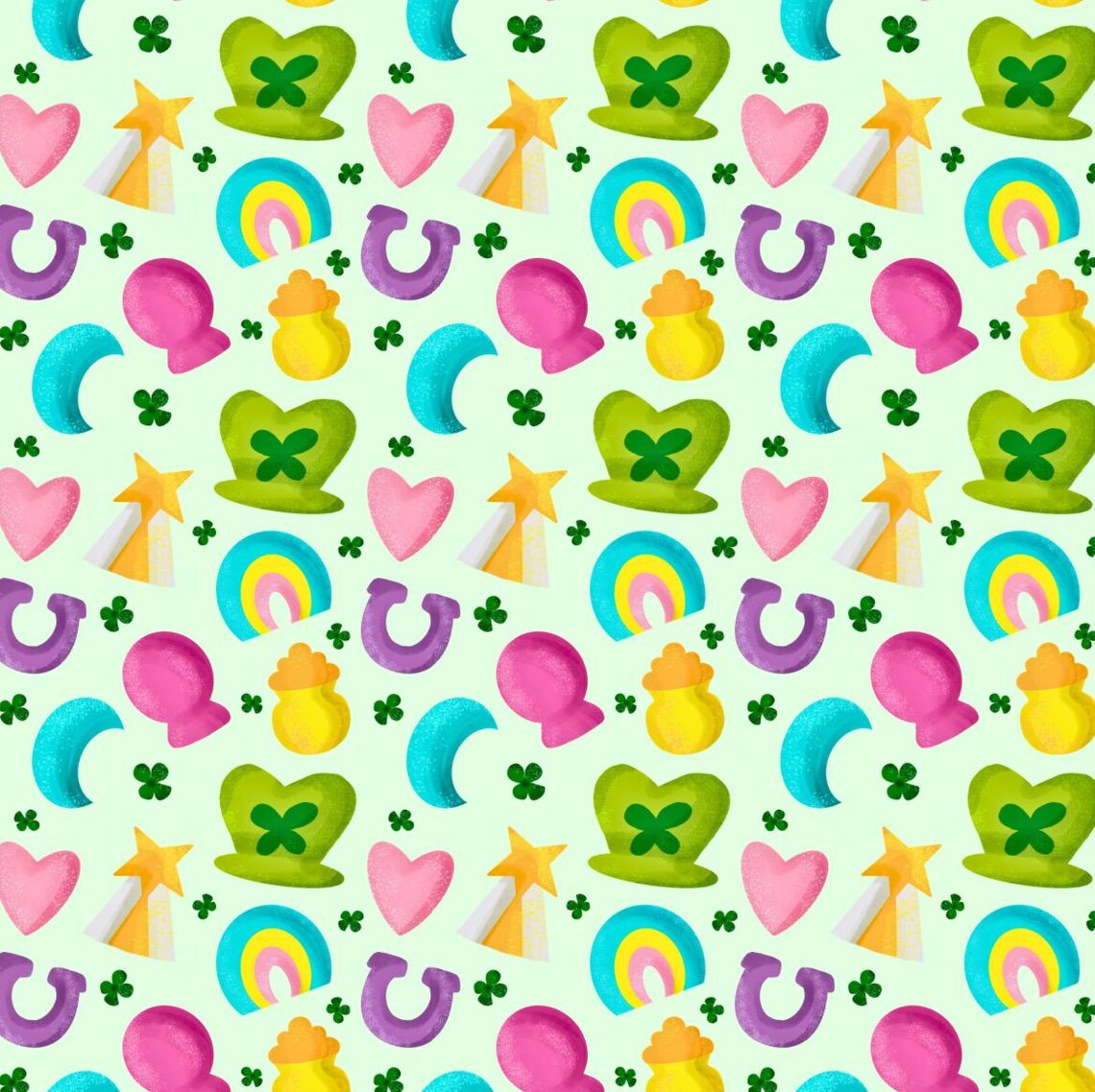 St. Patrick’s Day Irish Clay Transfer Paper #SPD1, Green Lucky Charms ...