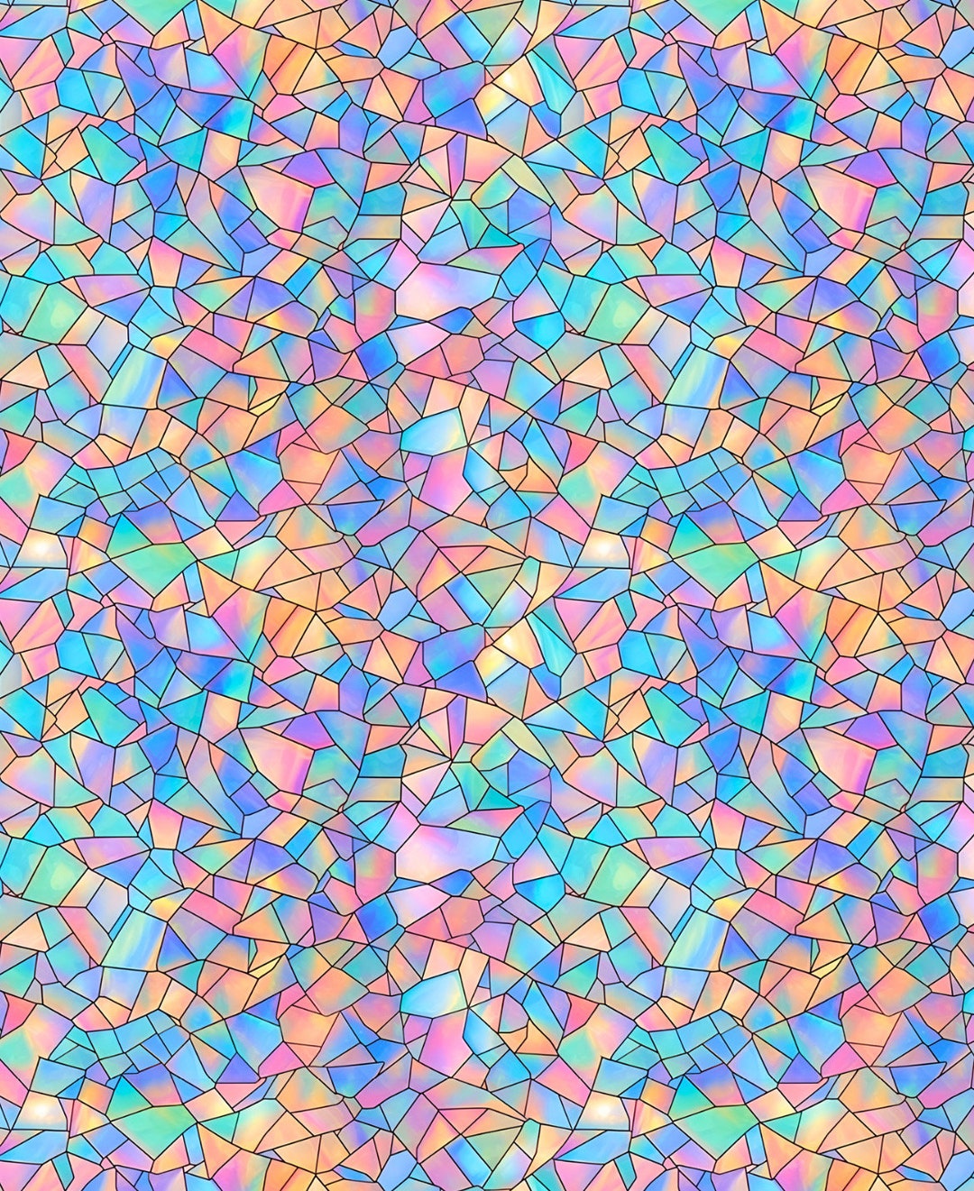 Opal Mosaic Stained Glass Pattern #15 Water Soluble Clay Transfer Paper ...