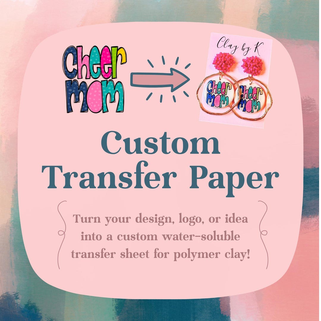 CUSTOM Polymer Clay Transfer Paper, Customizable Design or Pattern ...