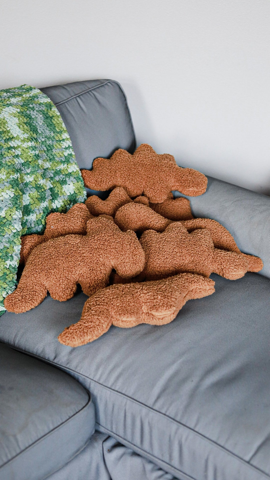 Dino Nugget Plushie! Dino Nug Pillow, Decorative, Comfortable, Soft ...