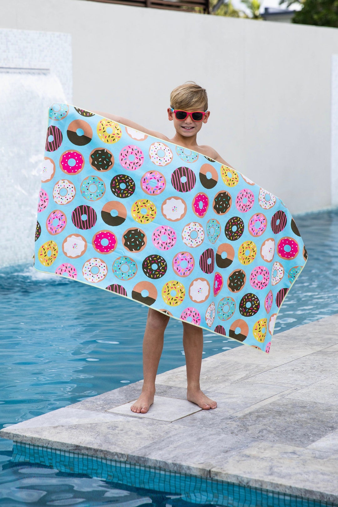 Donuts Kids Beach Towel Cute Kid Beach Towel Personalized Boys Girls ...